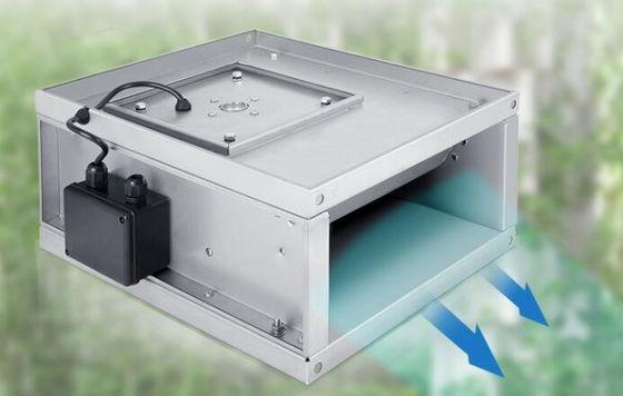Silent Hvac Rectangular Duct Blower / Box Rectangular Duct Booster Fan ...