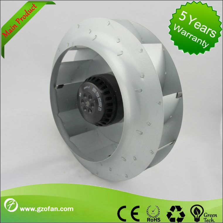 Low Noise Quiet AC Backward Centrifugal Fan For Ventilating Units Ball ...
