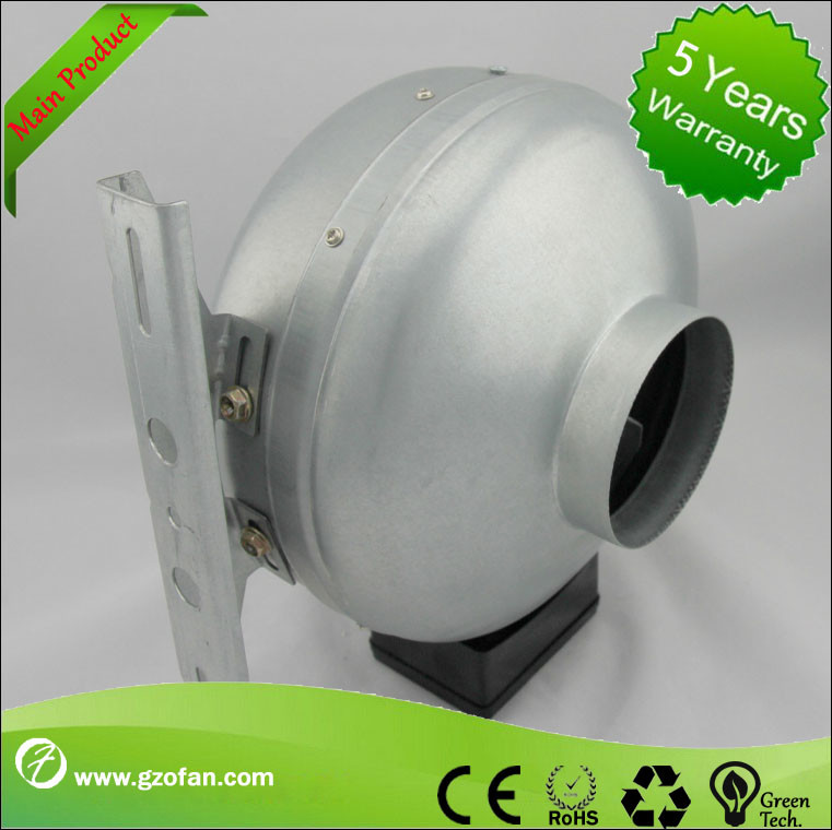 Stainless Steel Blade 125mm AC Exhaust Inline Duct Fan For Industrial ...