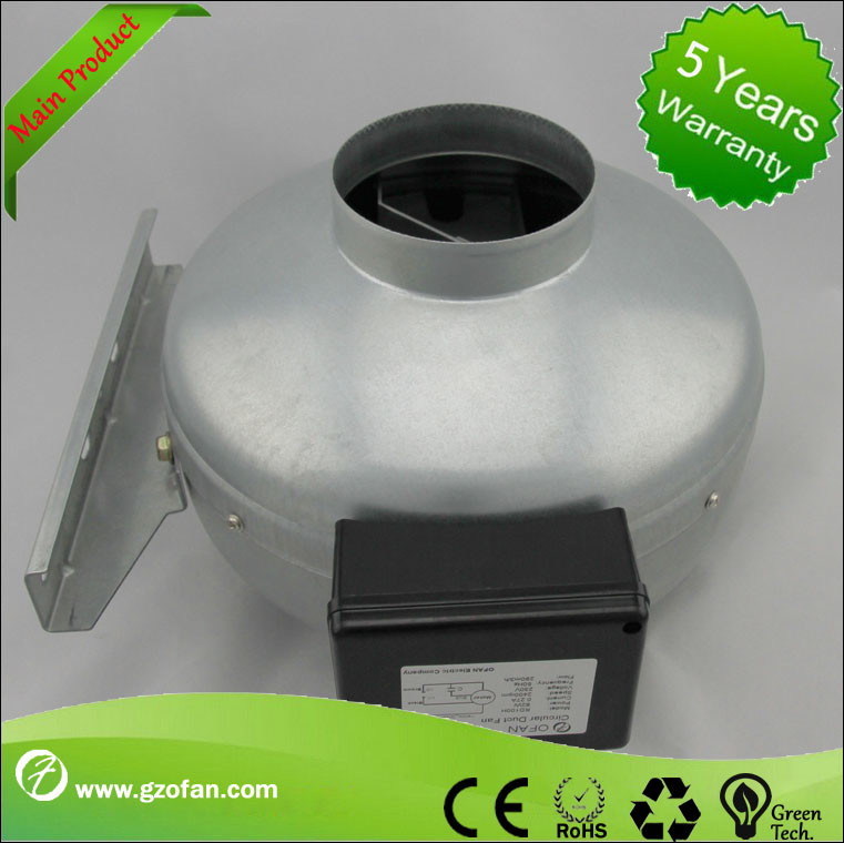 Stainless Steel Blade 125mm AC Exhaust Inline Duct Fan For Industrial ...